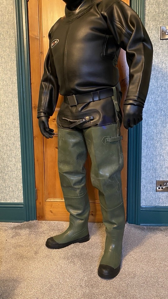 Rubber Waders Size 12/47 Fetish Interest READ DESCRIPTION PLEASE | eBay