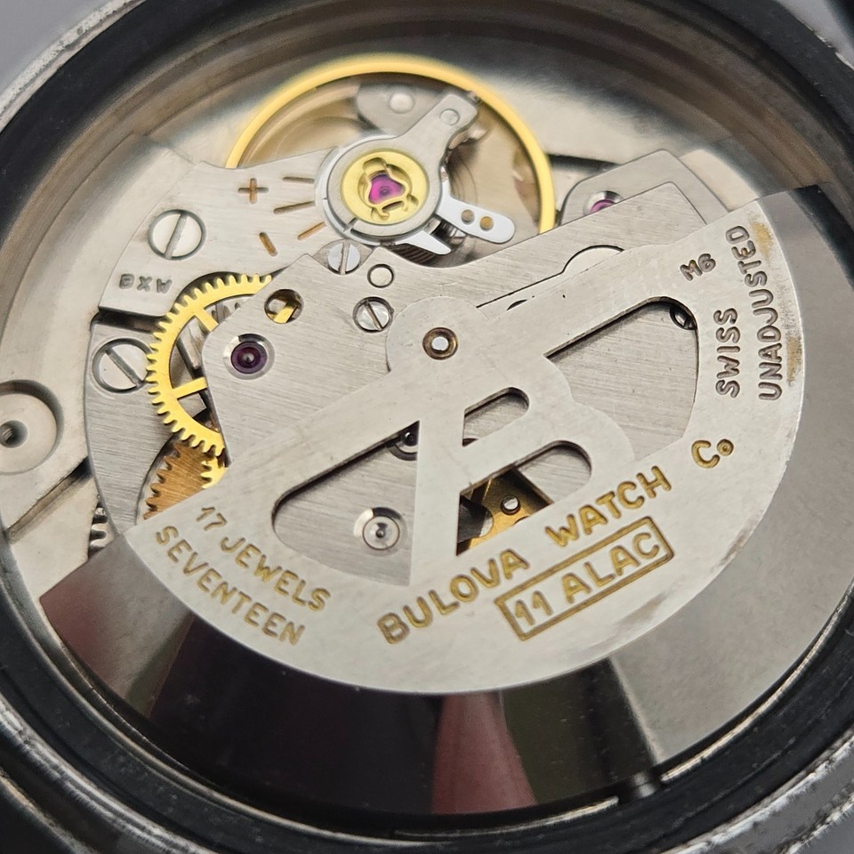 Vintage BULOVA Clipper "A" men's automatic watch 11ALAC Mlitary style ...