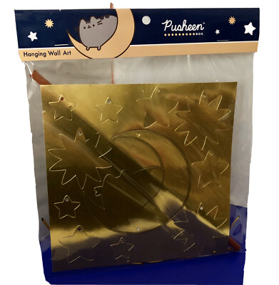 Pusheen Box Exclusive Gold DIY Hanging Wall Art Kit Cat Stars Moon ...