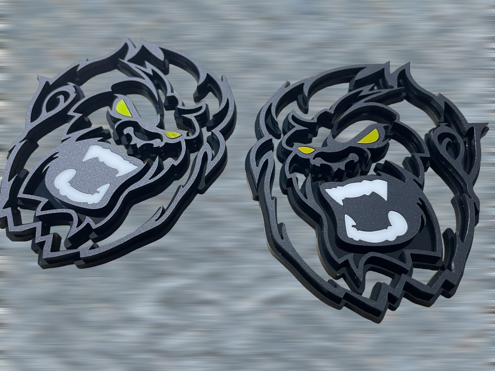 Sasquatch Emblem Bigfoot Badges Color Changing Eyes Set Of 2 Custom New ...