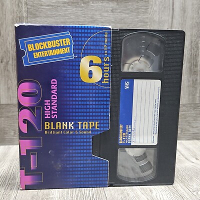 Vintage Blockbuster T-120 Blank VHS Tape - Slip Cover | eBay