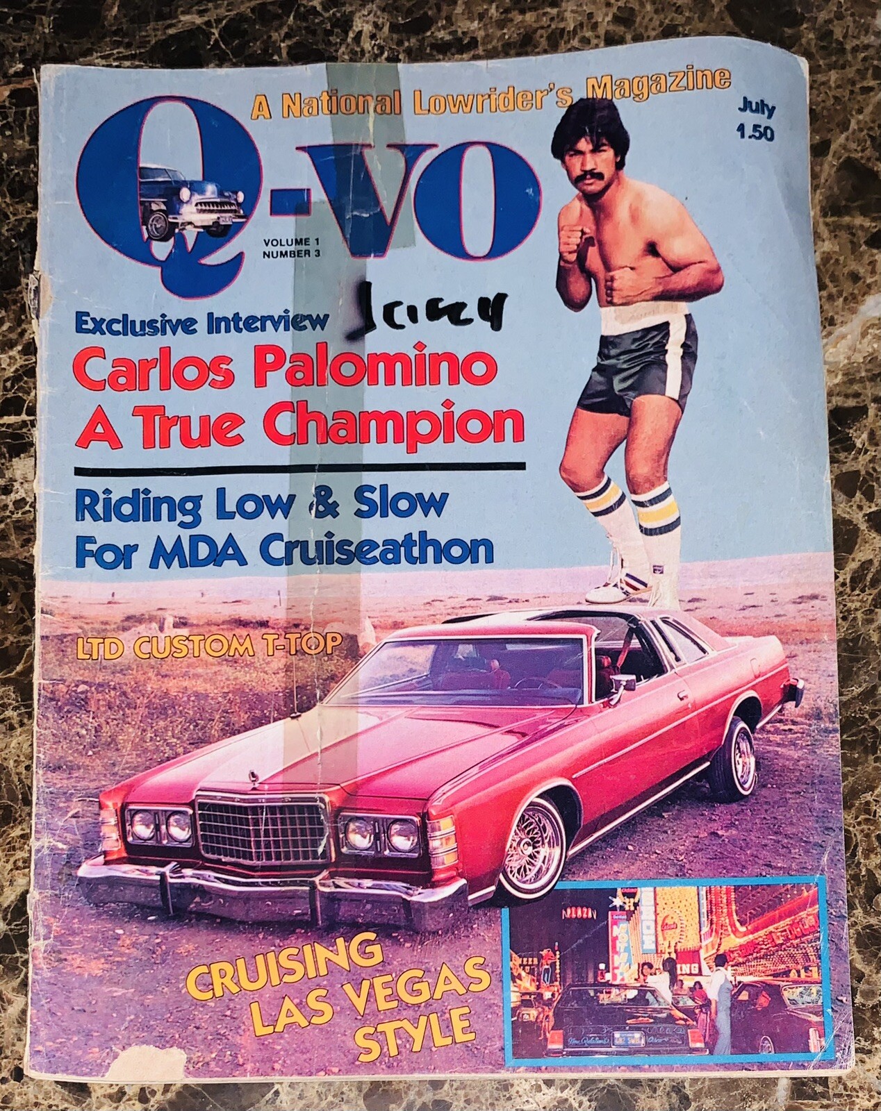Q-VO Magazine Volume 1 Issue 3 July 1979 Rare Lowrider Cars Torn Cover ...