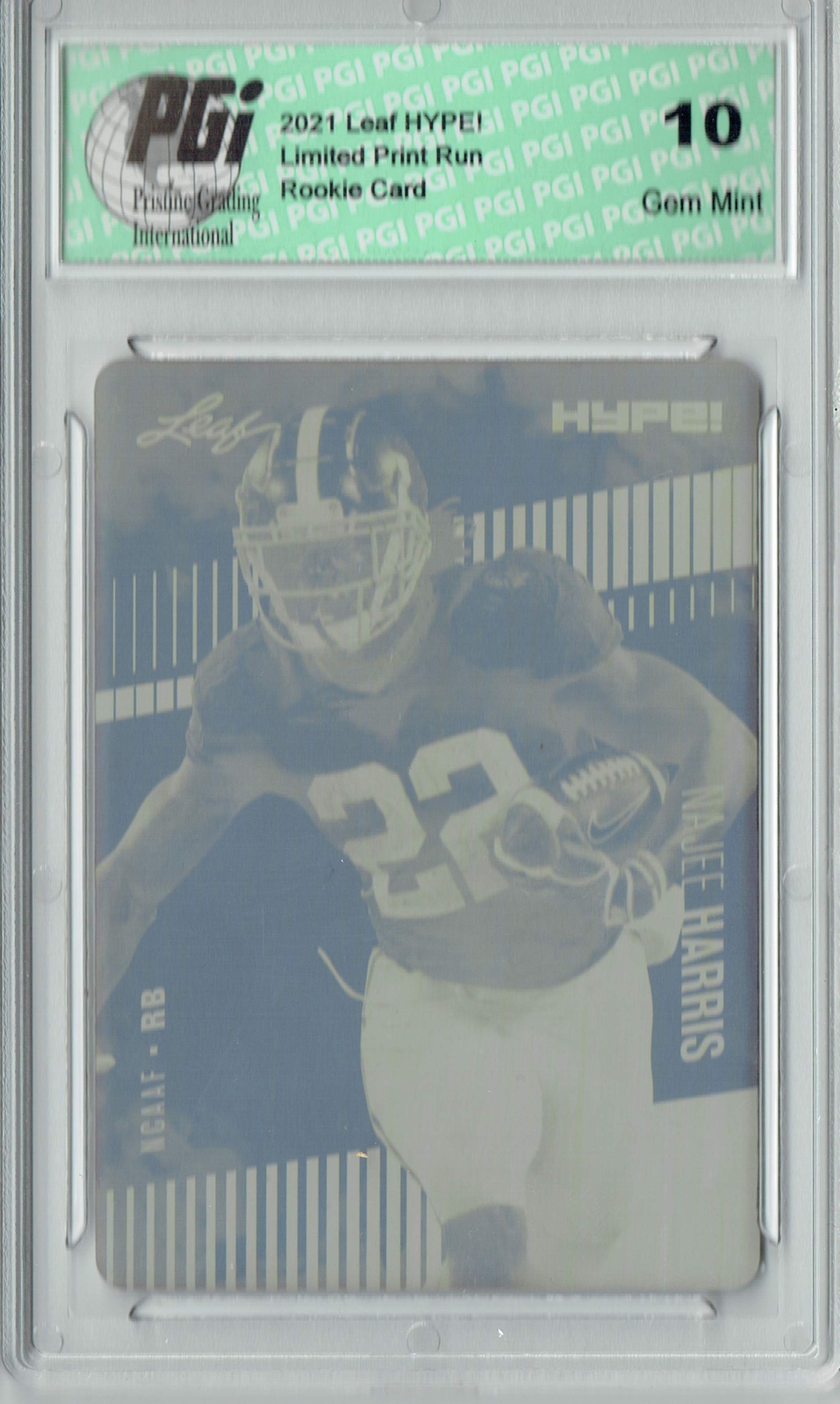 Najee Harris 2021 LEAF HYPE! #61 Yellow Printing Plate 1 of 1 Rookie ...