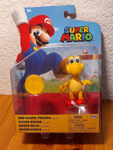 Super Mario Bros: Red Koopa Troopa Figure + Jakks Pacific Coin | eBay