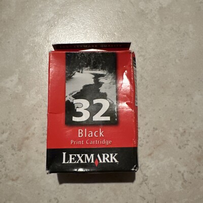 LEXMARK 32 BLACK PRINTER INK JET CARTRIDGE Retail Box Oem | eBay