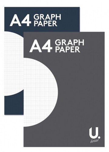 A4 Graph Paper notepad maths exercise book square margin 2 mm grid ...