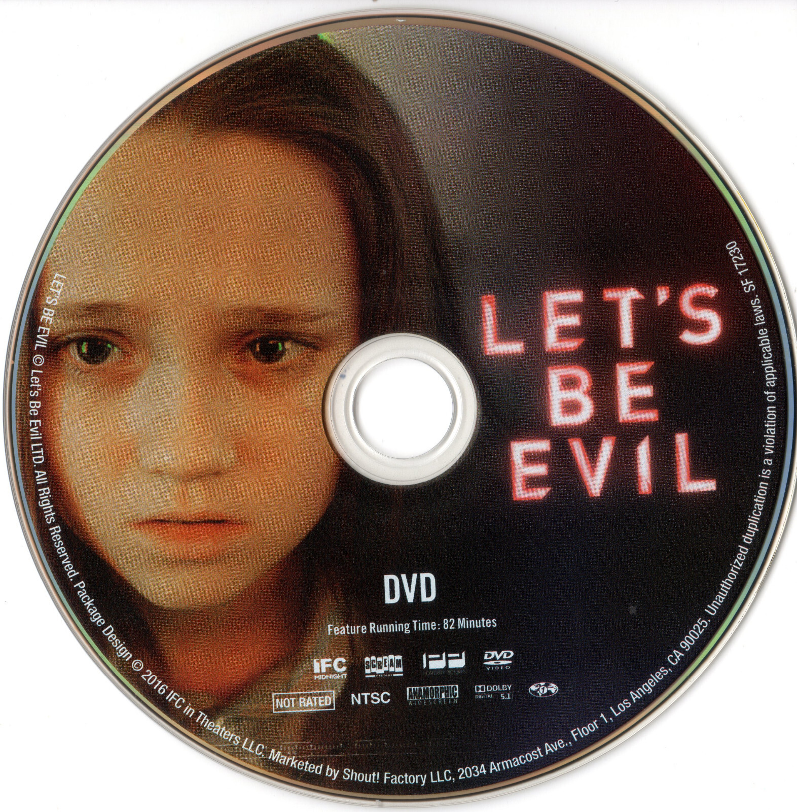 Let's Be Evil (DVD, 2016) 2K SCAN REMASTERED DVD DISC ONLY; NO CASE/ART ...