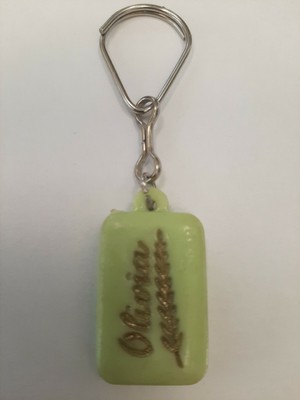 Vintage Keychain Key Holder Israel Olivia green soap bat Etz Hazaith | eBay