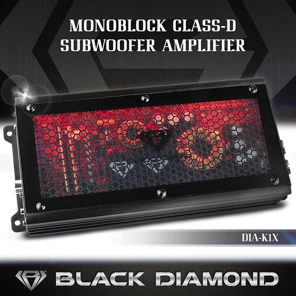 Black Diamond Amplifier 1 Channel Monoblock Class D 1800 Watts - DIA-K1 ...