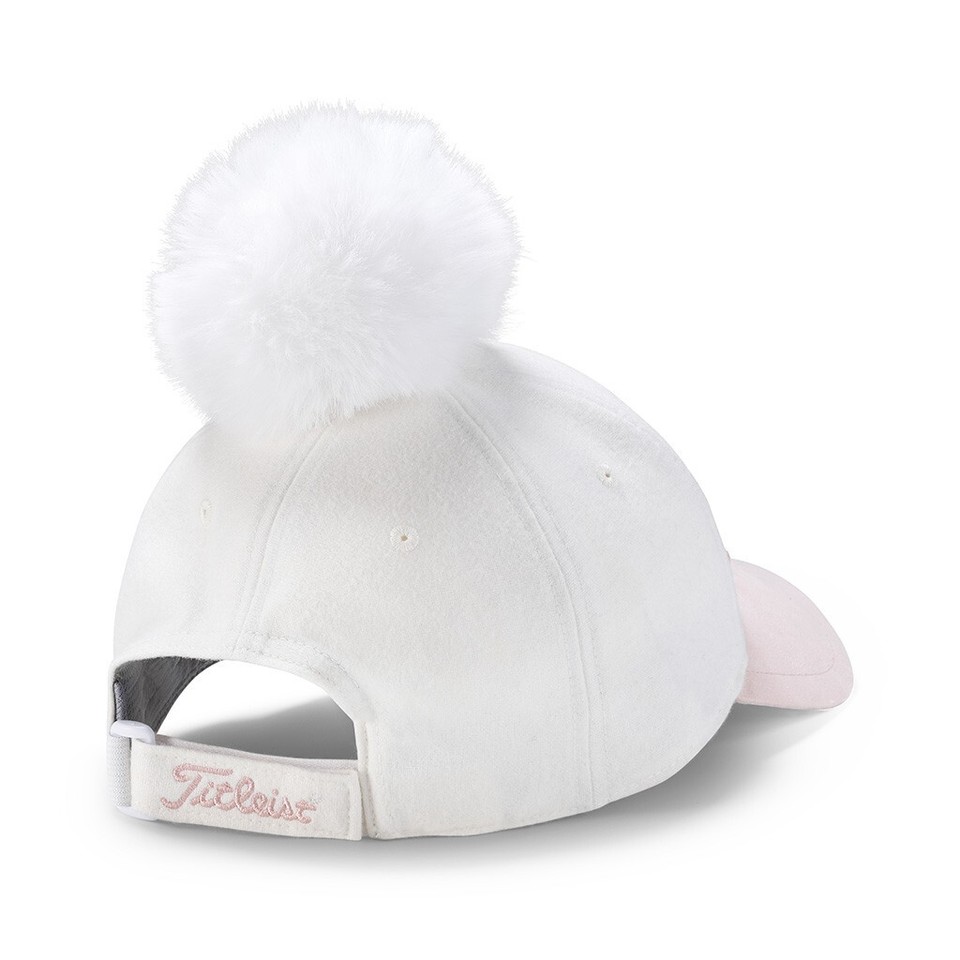 Titelist Japan Golf 2022 Women's Pom Pom Wool Cap Hat White x Pink ...
