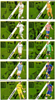 Lote 10 Extra Gold Liga Este 2023 2024 Panini de Pegar 23 24 Gavi Pedri ...