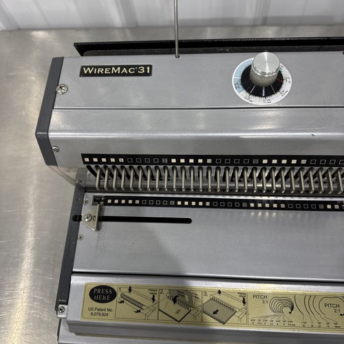 Akiles Wiremac-31 Model AWM31 Wire Punch And Binding Machine Office Book Tool | eBay