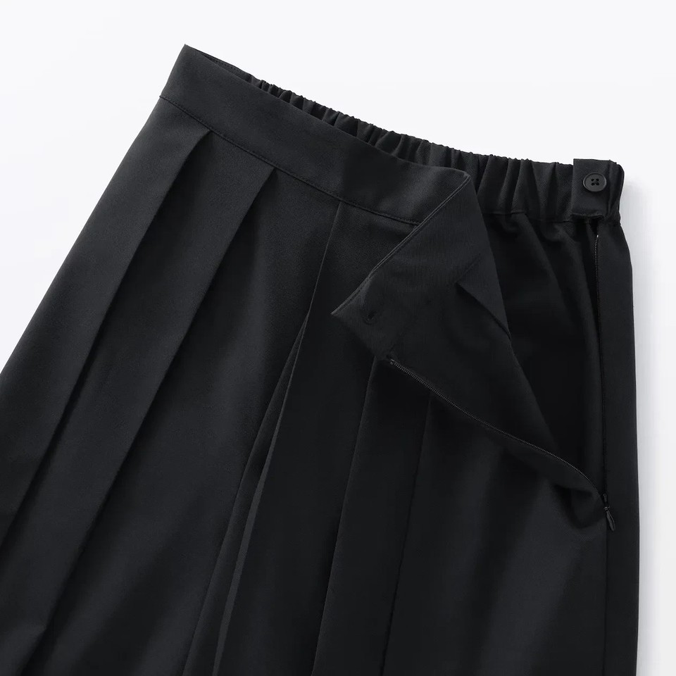 MUJI Womens Double Weave Hakama Pants Light Beige/Black/navy/mocha ...