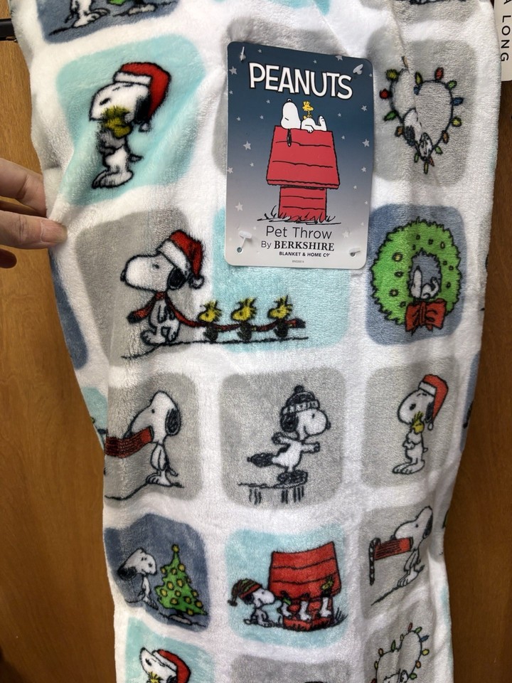 Peanuts | 60x70 | Multicolor | Snoopy Holiday Christmas Pet Throw ...