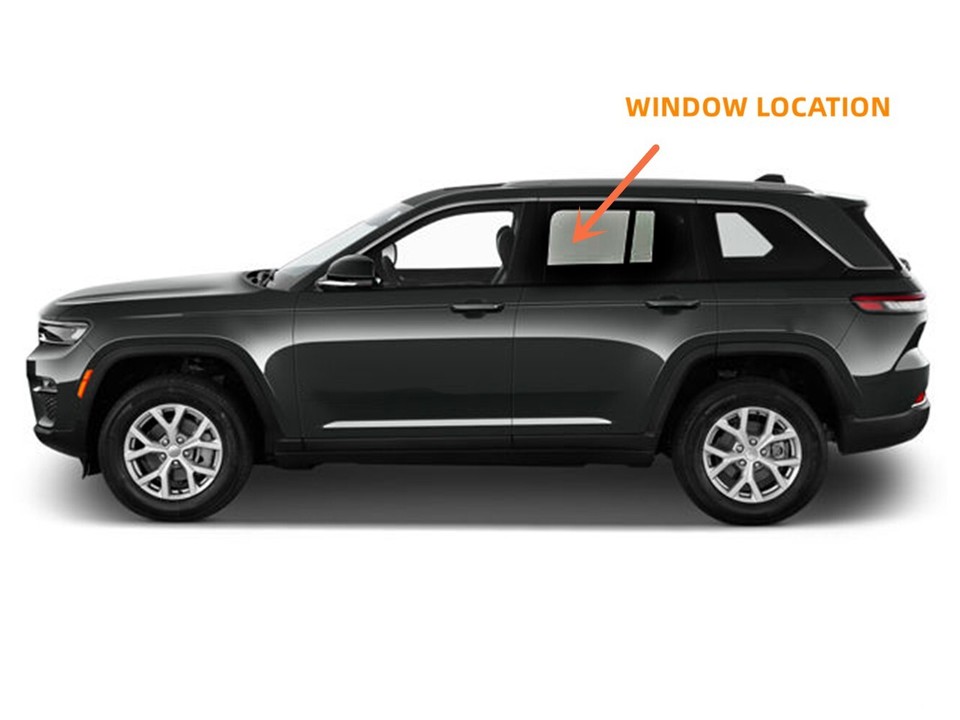 Driver/Left Rear Door Window Glass Laminated For 2022-2025 Jeep Grand ...