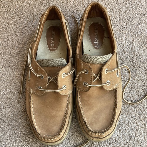 EUROSTEP WOMEN'S BROWN LEATHER ON DECK BOAT SHOES LOAFERS, SIZE 8.5 ...