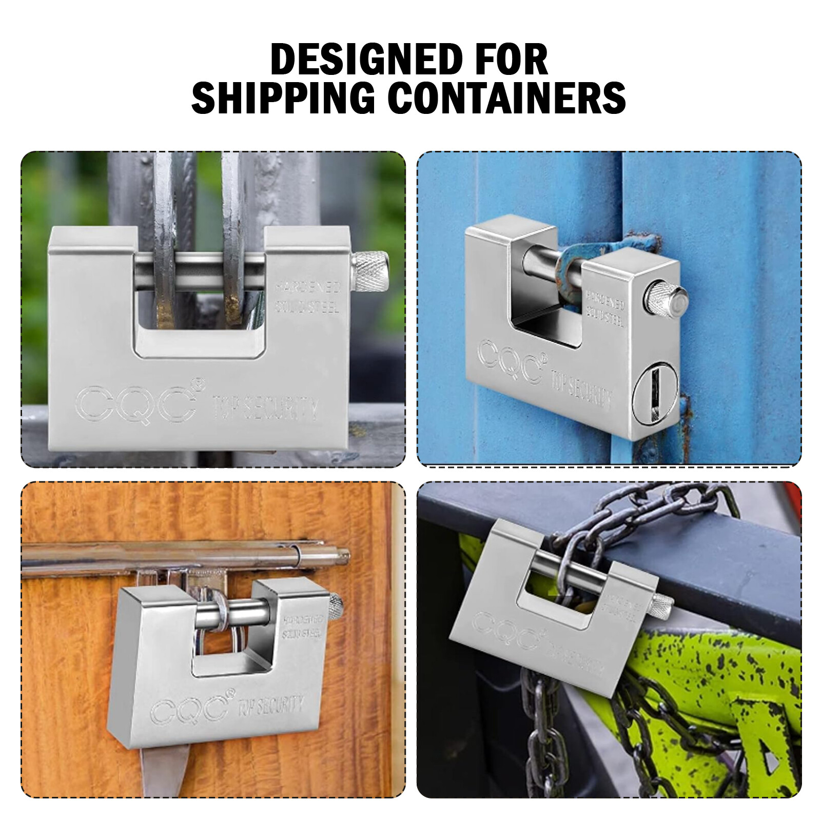 94mm Heavy Duty Padlock &10 Keys Armoured Steel Shutter Warehouse ...
