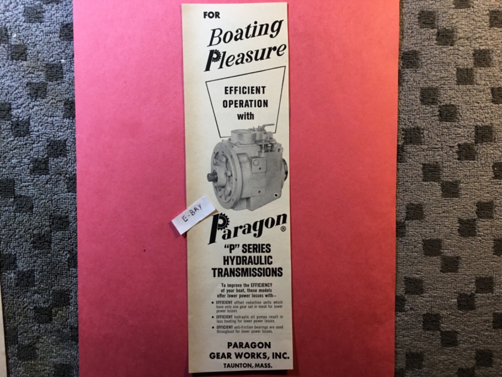 1967 Ad. Paragon Gear Works. Taunton, MA. Hydraulic Transmissions. | eBay