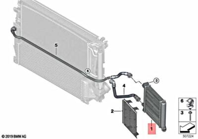 Genuine BMW MINI X1 Cooper JCW One F39 F45 F46 External Radiator ...