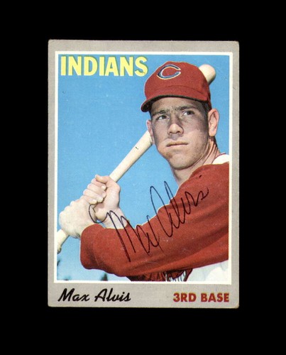 Max Alvis Hand Signed 1970 Topps Cleveland Indians Autographed | eBay