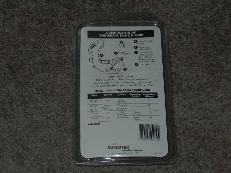 NEW Innotek Smart Dog CB-010A Extra Collar Receiver - For Wireless ...