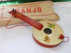 Vintage Dan the Man Banjo Toy w' Original Box Tin Toy Guitar Instrument ...