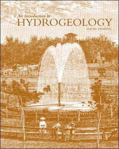 INTRODUCTION TO HYDROGEOLOGY By David Deming - Hardcover *Excellent ...