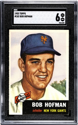 1953 Topps Baseball #182 BOB HOFMAN New York Giants SGC 6 SHARP | eBay
