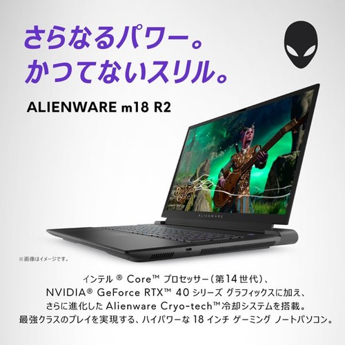 DELL Alienware m18 R2/NAM108-EHLBC/GeForce RTX 4080/Win11/Dark Metallic ...