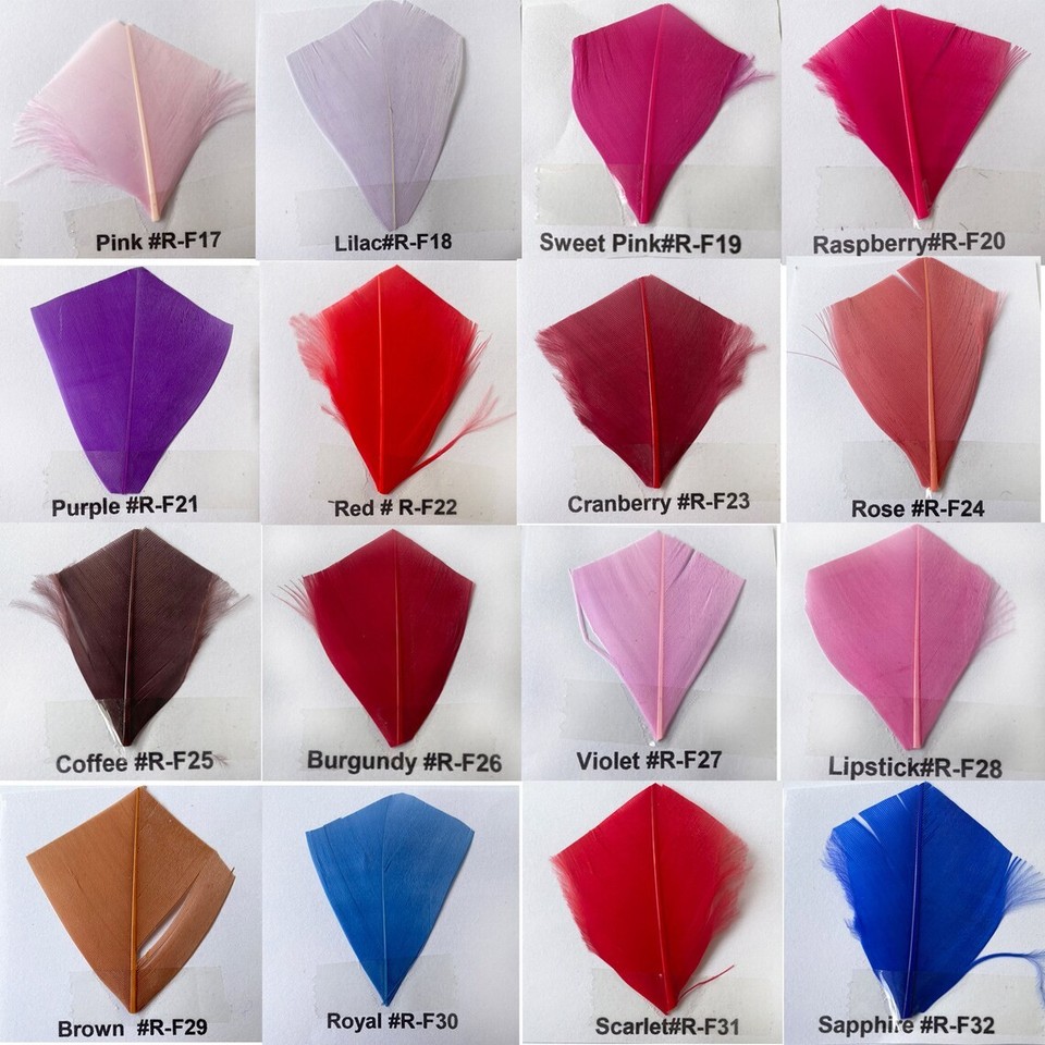 80 Colours Goose Boit Feather Mount Flower Millinery Hat Fascinator ...