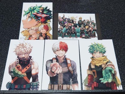 My Hero Academia MHA Volume 42 Bonus Illustration Cards Set of 5 | eBay