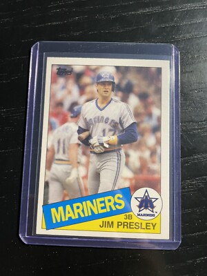 Topps 1985 Baseball Jim Presley #92T Base Mariners | eBay