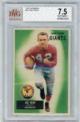 1955 Bowman Joe Heap #55 GIANTS BVG 7.5 | eBay
