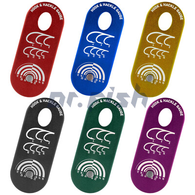 1 PC Portable Metal Fly Tying Hackle Gauge Fish Measuring Tool Fishing ...