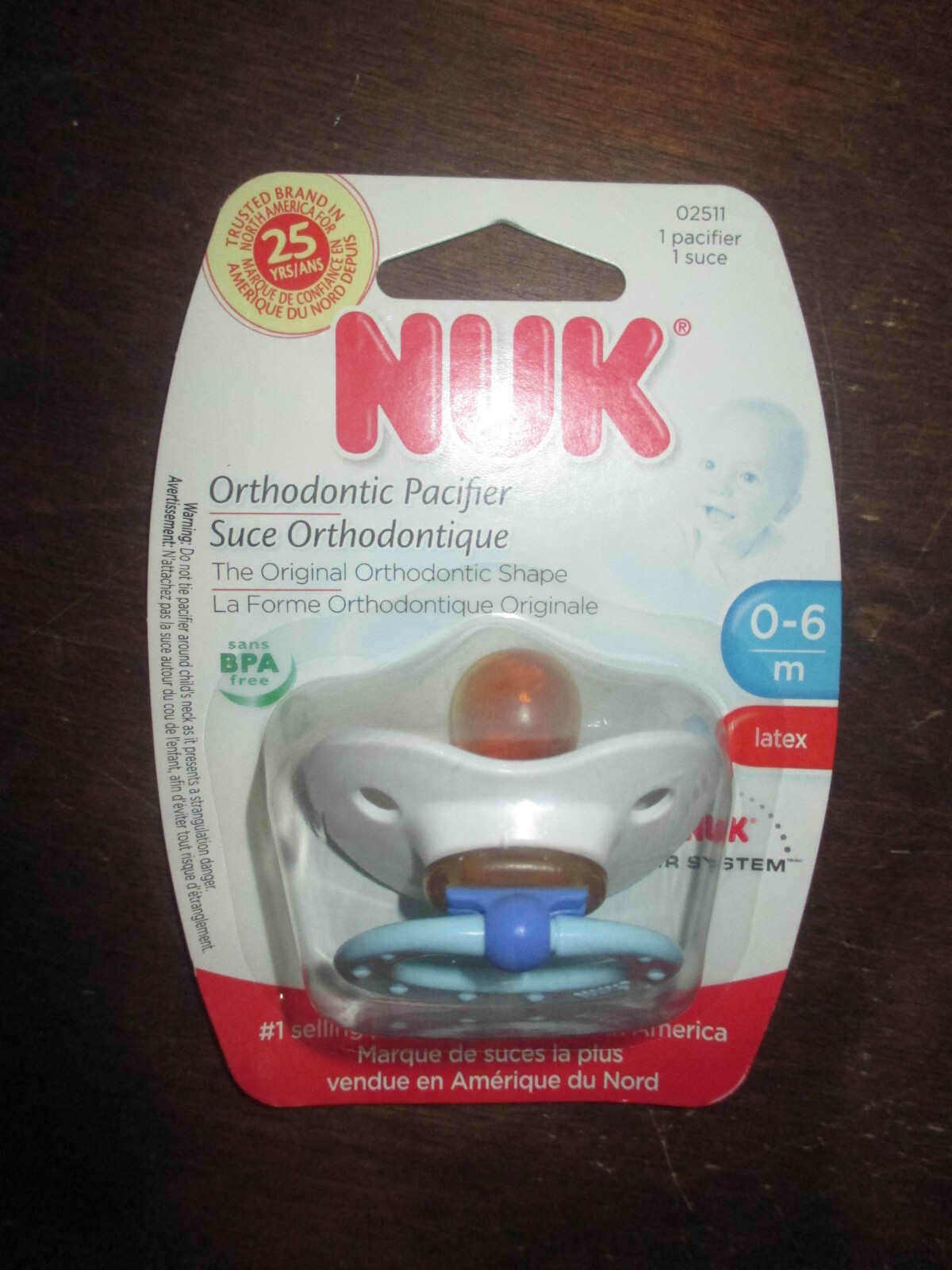 NUK Orthodontic Pacifier 0-6 Months latex ORIGINAL