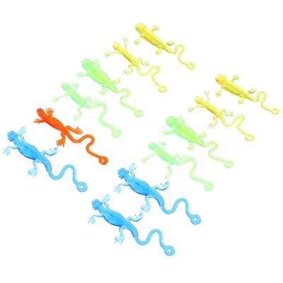 12 Pcs Stretchy Lizard Toys Sticky Gecko for Kids Animal Child | eBay