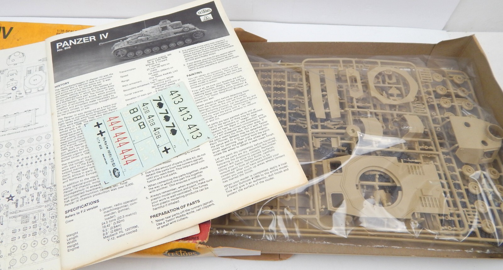 Testors Italeri 1/35 German WWII Panzer IV Plastic Model Kit Complete ...