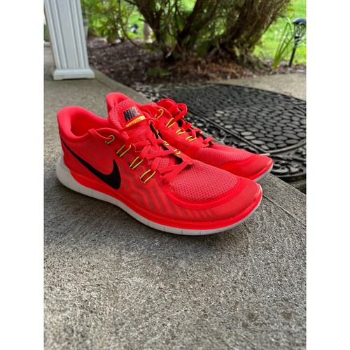 Nike Free Running Shoes Lightweight Athletic Neon Orange Sneakers 11.5 ...