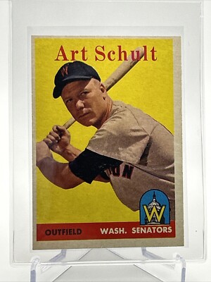 1958 Topps Art Schult Baseball Card #58 EX Quality #2 FREE SHIPPING | eBay