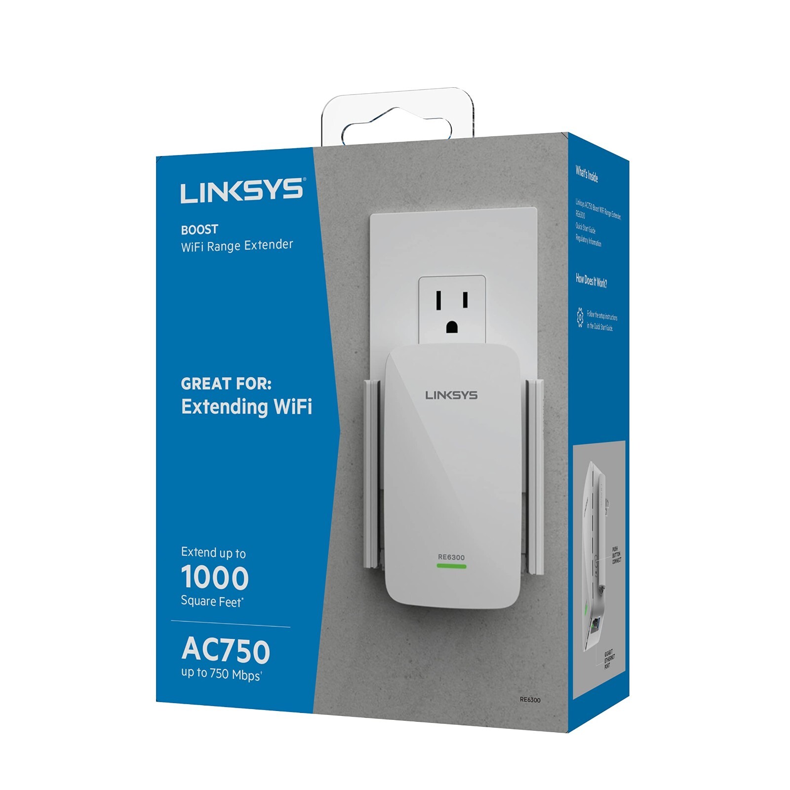Linksys AC750 Wireless Wi-Fi Range Extender Dual Band Booster - Model ...
