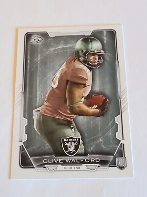 2015 Clive Walford #66 Rookie Rc Bowman Football | eBay