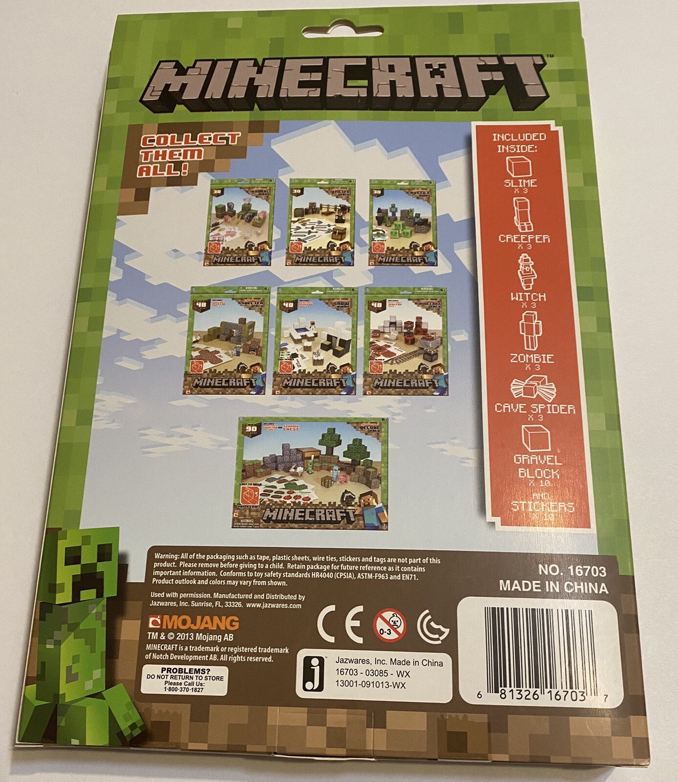 Minecraft Paper Craft Overworld Hostile Mobs 16703 Brand New Over 30 ...