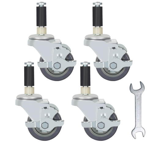 Stem Casters, 4 Pack Work Table Caster 3 Inch, Expanding Prep Table ...