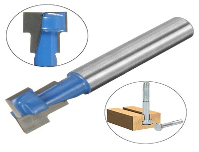 3/8''x1/4'' Shank T-Slot Cutter Router Bit For Wood Perforation Keyhole ...