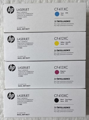 HP 410X Black Cyan Magenta Yellow Toner Set CF410XC CF411XC CF412XC ...