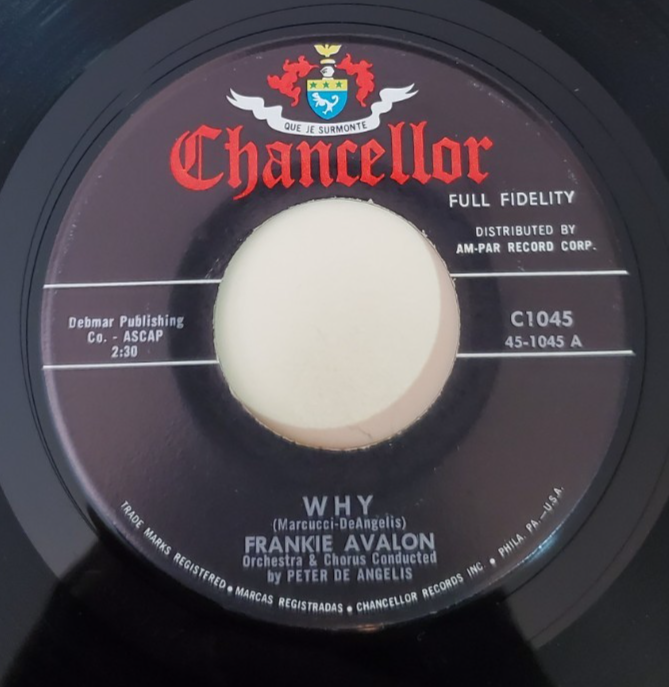 Frankie Avalon WHY (GREAT ROCK N ROLL 45/PS) #1045 PLAYS VG+ TO VG++ | eBay