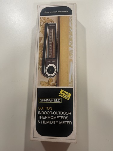Vintage Springfield thermometer indoor outdoor With Humidity Meter | eBay