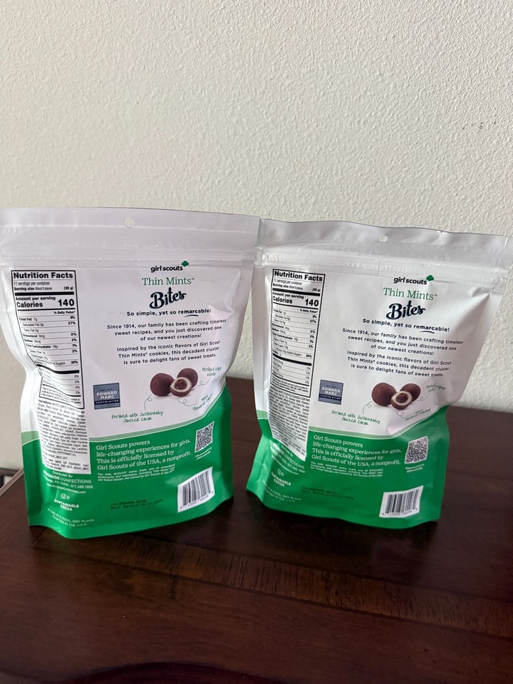 2-PACKS Edward Marc Chocolatier Girl Scouts Thin Mints Snapper 6 Oz-EXP ...