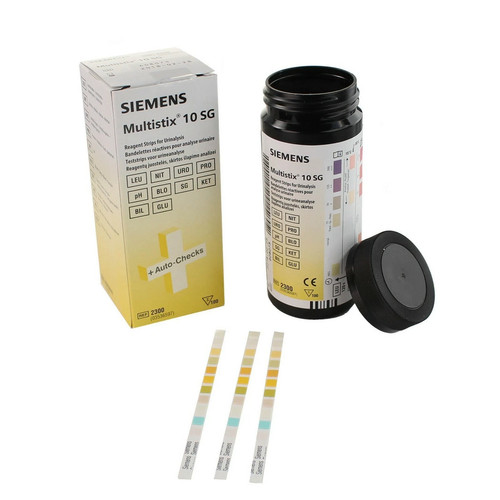 Siemens Multistix 10 SG Urine Reagent Test Strips - Pack of 100 Strips ...