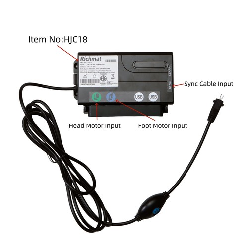 Adjustable Bed Richmat HJC18 Control Box Replacement for Structures Bed ...